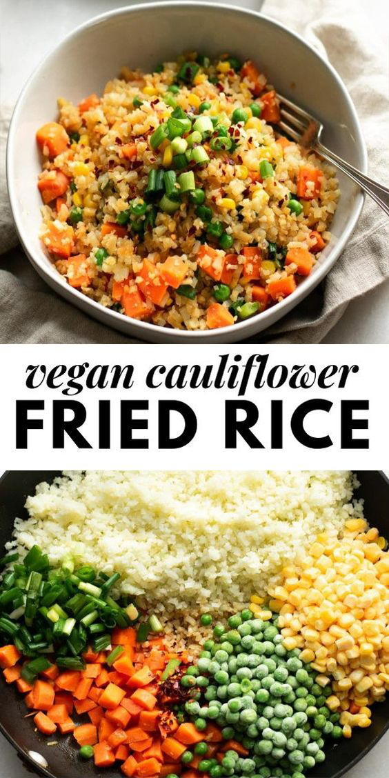 Healthy Vegan Cauliflower Fried Rice